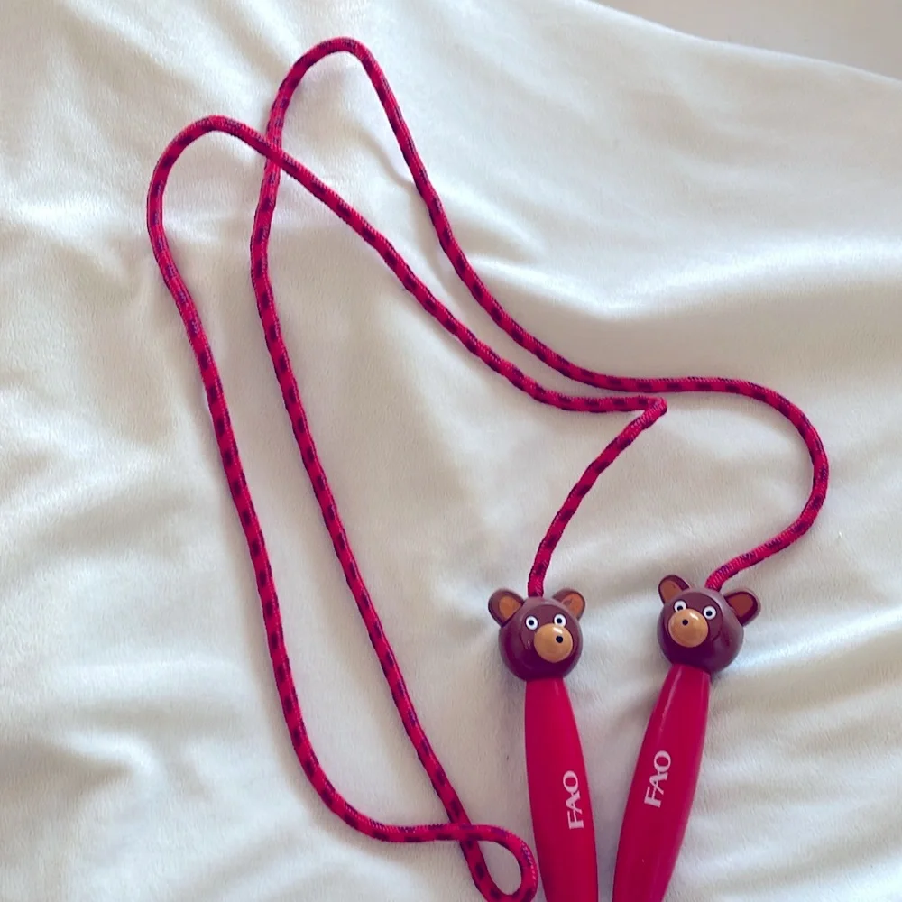FAO Schwarz | Toys | Red Fao Schwartz Wooden Teddy Bear Handles Jump ...